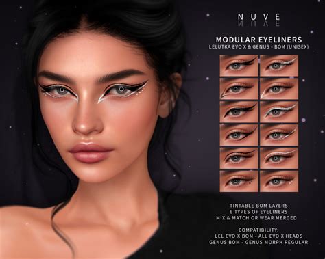Second Life Marketplace Nuve Modular Eyeliners Genus Morph Bom