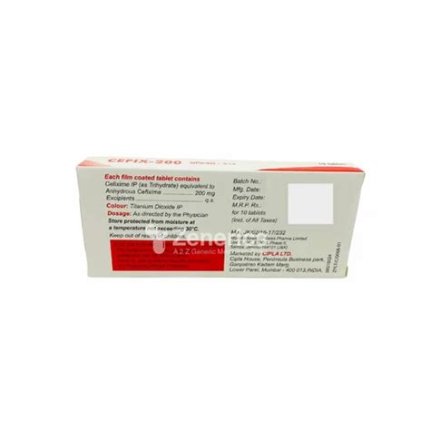 Cefix 200 Cefixime Tablets Ip 200mg At Rs 80 Strip In Navi Mumbai Id
