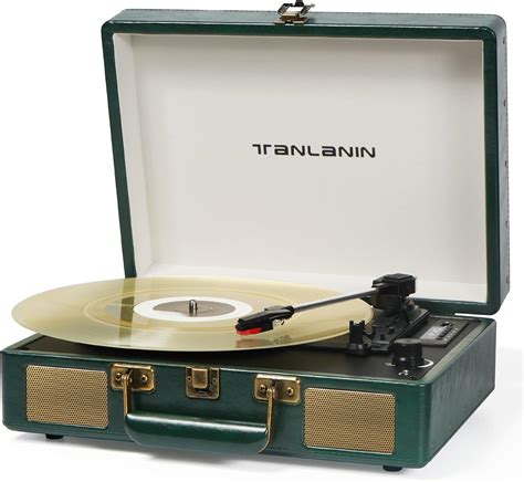 Vintage 3 Speed Bluetooth Portable Usb Suitcase Record Player With
