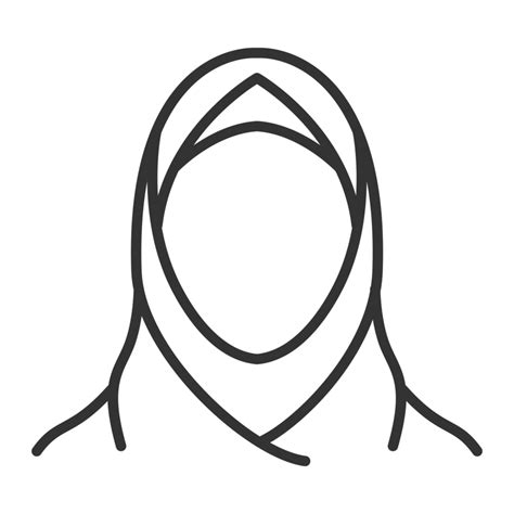 Hijab Girl Women Head Cover PNG With Transparent Background Design Template PNG