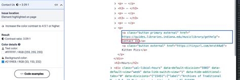 Siteimprove IU Framework Primary Button Color Contrast Does Not Meet