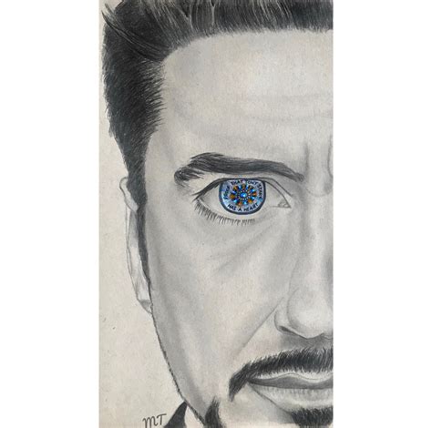 Proof Tony Stark Has A Heart Drawing Print Etsy