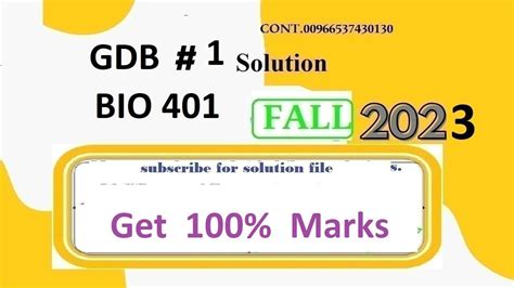 Bio 401 Gdb 1 Solution Fall 2023 Bio401 Gdb 1 Solution Fall 2023 Box