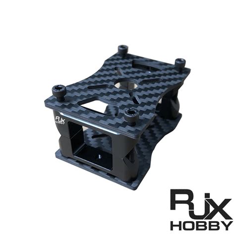 Rjx 1set 3k Carbon Fiber Tube Clamp Motor Mount Fixture Clip Holder