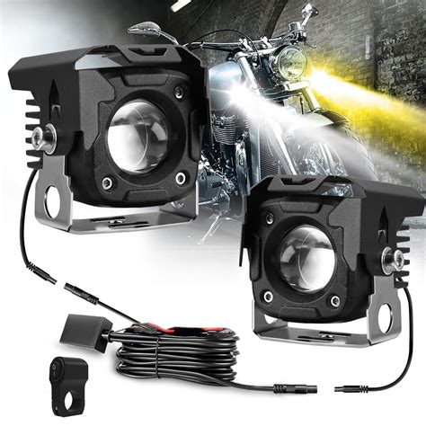Auxiliary 2 Pack Motorcycle Driving Fog Lights Led Pods With Wiring