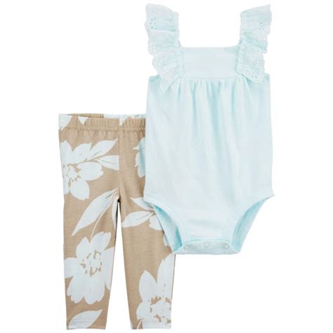 Carters Set 2pc Pantalon Y Body Cojales Niña 12m