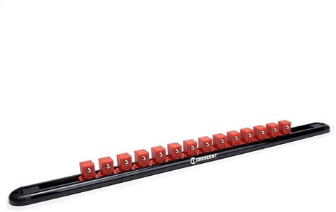 Crescent 1 2 Drive Magnetic Socket Rail Includes 14 Clips Csr05
