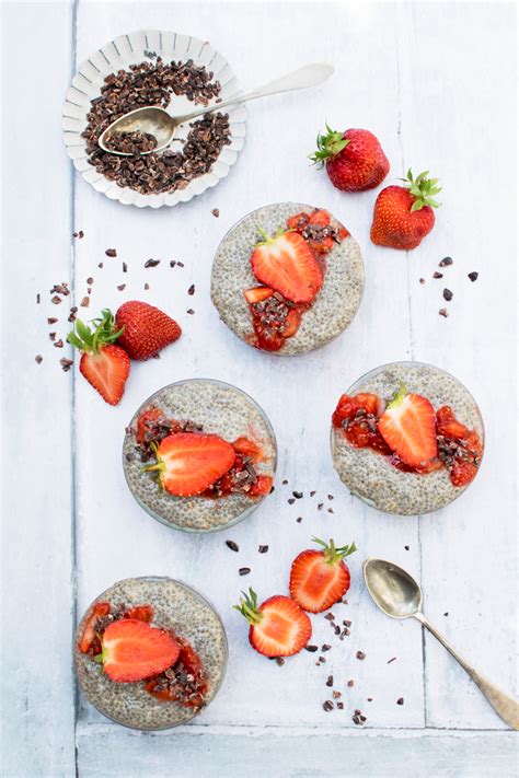 Rhubarb And Strawberry Chia Pudding Vegan Gluten Free