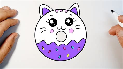 C Mo Dibujar Un Lindo Gatito Donut Dibujo Para Colorear Youtube