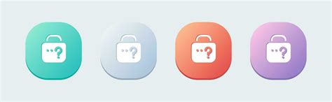 Forget Solid Icon In Flat Design Style Password Signs Vector
