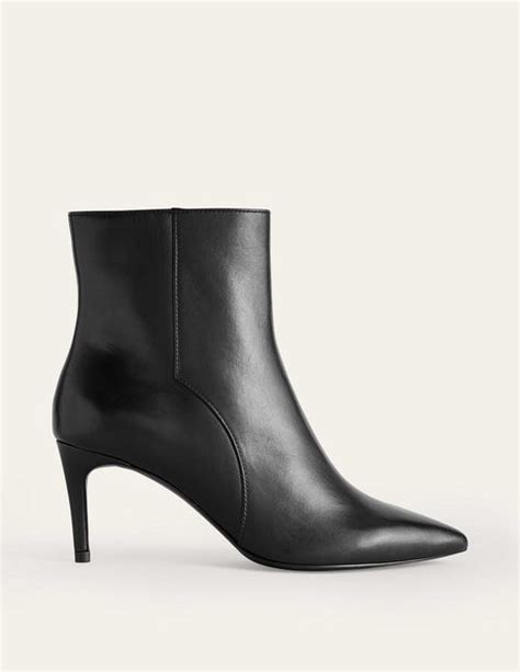 Pointed Toe Ankle Boots Black Leather Boden Eu