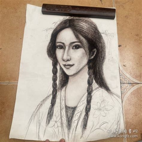 素描画一副：尺寸53x38见图孔夫子旧书网