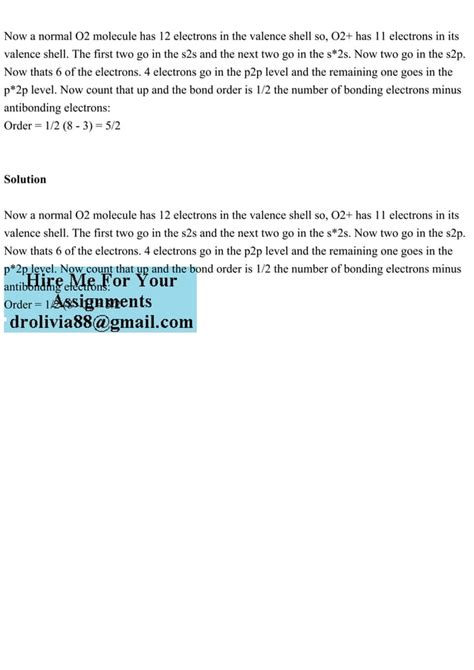 Now A Normal O2 Molecule Has 12 Electrons In The Valence Shell So Opdf