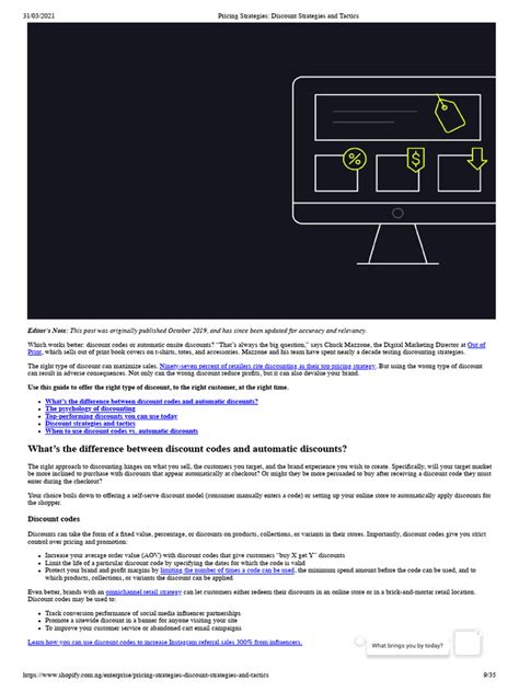 Pricing Strategies Discount Strategies And Tactics Pdf