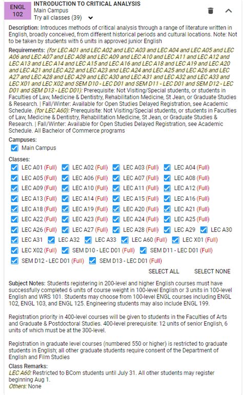 New Engl 102 Classes Open Rualberta