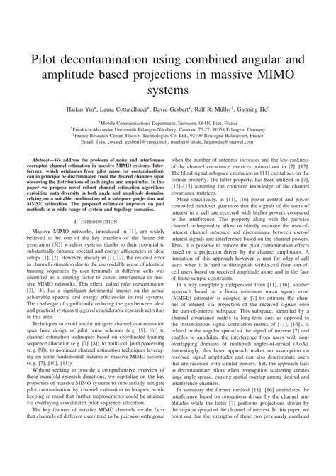 Pdf Pilot Decontamination Using Combined Angular And Amplitude Based