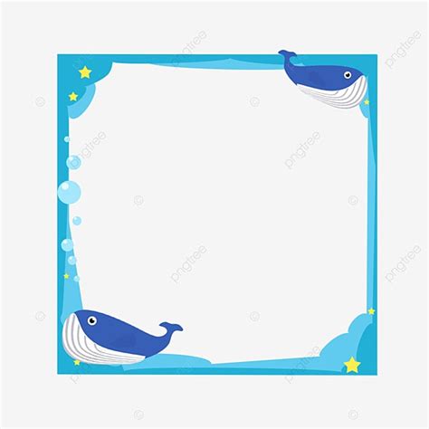 만화 고래 일러스트 테두리 삽화 핸드 드로잉 캐릭터 고래 장식 테두리 아름다운 만화 Png 일러스트 및 Psd 이미지 무료 다운로드 Pngtree