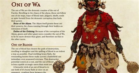 Day 305 Oni Of Wa Monsteraday Oni Dungeons And Dragons Dnd