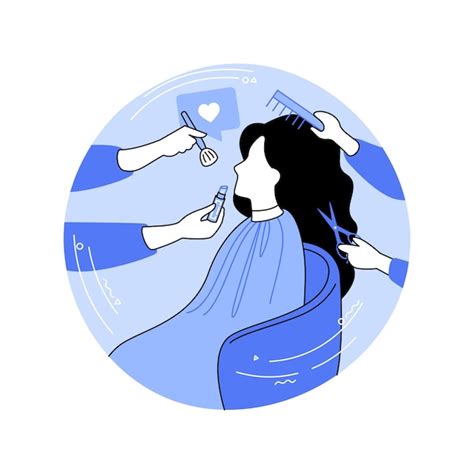 Premium Vector Beauty Salon Clients Isolated Cartoon Vector Illustrations