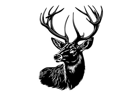 Deer Antler Svg Deer Head Svg Svg Dxf Png Cut Files By
