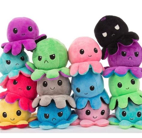 Reversible Octopus Plush Realistic Mood Jumbo Octopus Plush Etsy