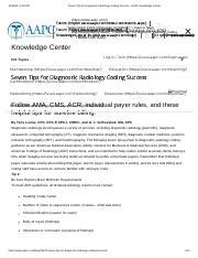 Seven Tips For Diagnostic Radiology Coding Success AAPC Knowledge Center Pdf
