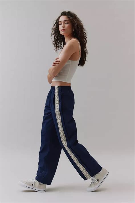 Bdg Jess Boho Nylon Track Pant Urban Outfitters