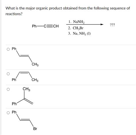 Solved What is the major organic product obtained from the | Chegg.com
