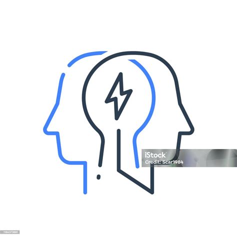 인간의 머리 프로필 인지 심리학 또는 심리 치료 신경학 개념 강박에 대한 스톡 벡터 아트 및 기타 이미지 강박 강박장애 개념 Istock