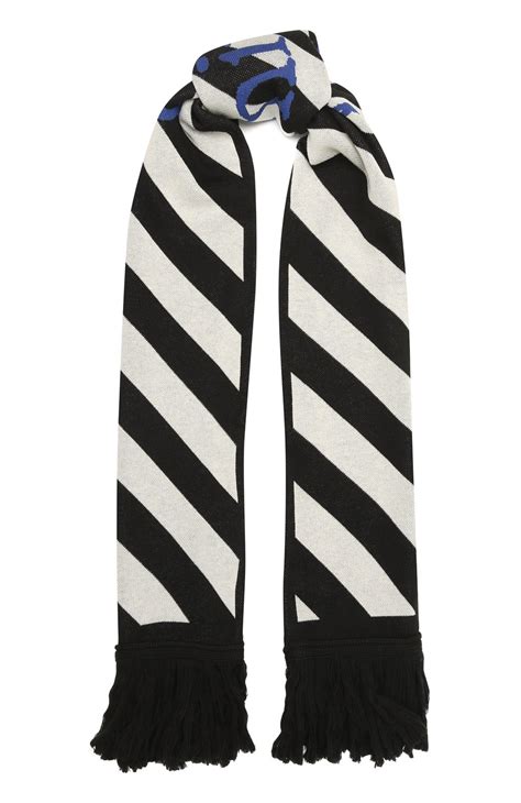 Мужской черно-белый шарф OFF-WHITE купить в интернет-магазине ЦУМ, арт ...