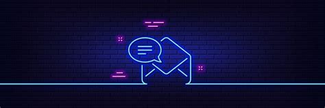 새 메일 줄 아이콘입니다 메시지 대응 기호 네온 라이트 광선 효과 벡터 0명에 대한 스톡 벡터 아트 및 기타 이미지 0명 3차원 형태 개념 Istock