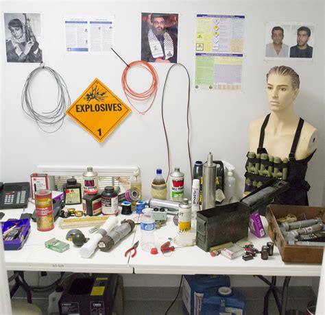 Photo Is Of A Clandestine Explosives Lab On The Table Are Many Components Used In The Making Of