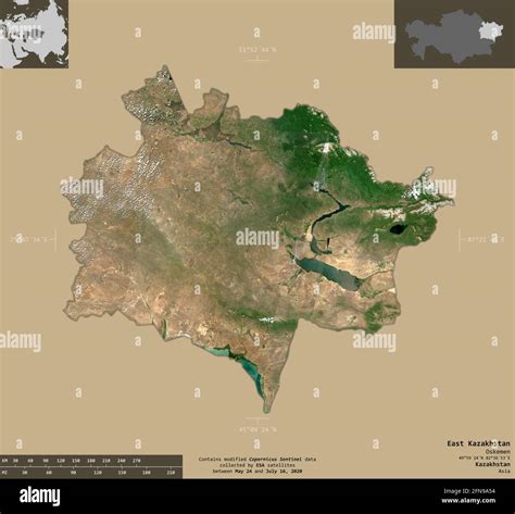 East Kazakhstan Region Of Kazakhstan Sentinel 2 Satellite Imagery