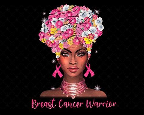Black Queen Breast Cancer Png Breast Cancer Warrior Png Etsy