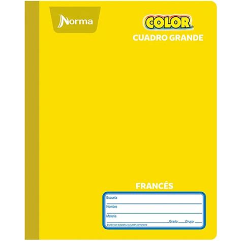 Cuaderno Cosido Forma Francesa Norma Color 360 Cuadro Grande 100 Hojas