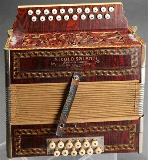 Lot Nicolo Salanti Inlaid Rosewood Armonica Italiano Accordion