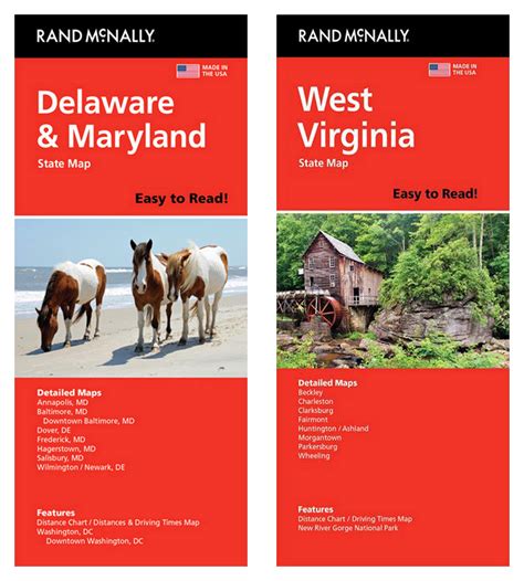 Rand Mcnally State Maps Delawaremaryland And West Virginia 2 Maps