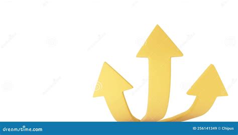 3d Arrow Symbol Progress Growth Improvement Or Success Concept Stock Illustration