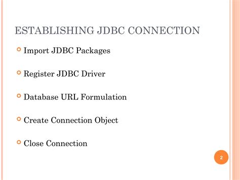 Database Connectivity Using Jdbc Ppt