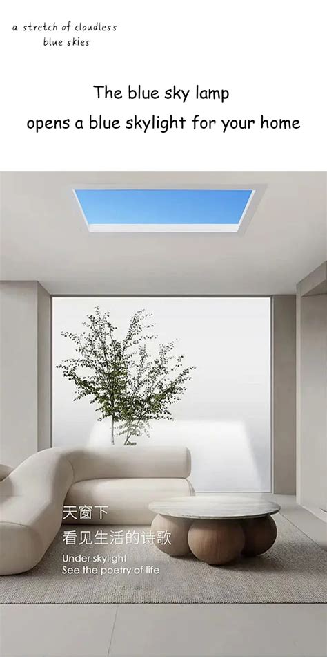 Office Skies Ceil Indoor Artificial Sky Blue Color Led Skylight Ceiling Panel Ultra Thin Led