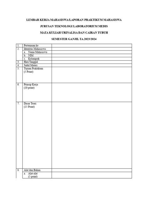 Lembar Kerja Mahasiswa Pdf