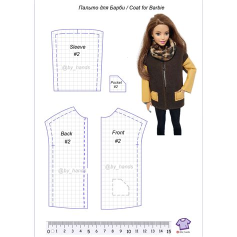 Coat For Barbie Пальто для Барби Barbie Coat Pattern Free Barbie