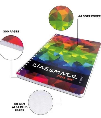 Classmate Spiral Notebook For School College Office Sheet Size