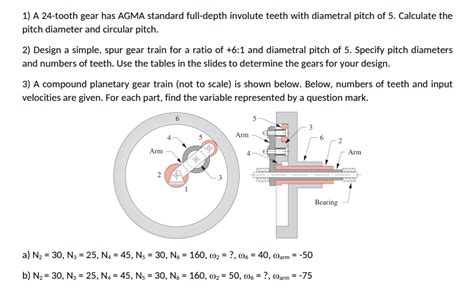 Solved 1 A 24 Tooth Gear Has Agma Standard Full Depth