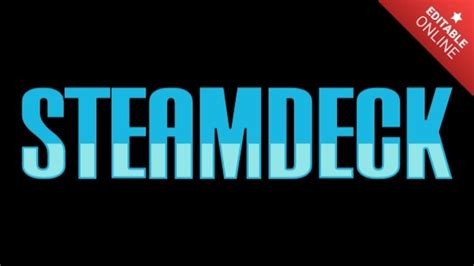 Steamdeck Blue Modern Font Text Effect Generator