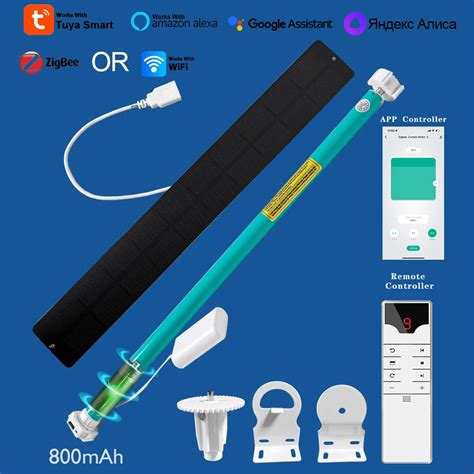 Tuya Zigbee 또는 Wi Fi 스마트 커튼 드릴 없음 블라인드 드라이버 충전식 배터리 롤러 쉐이드 셔터 모터 20 25 28 관형 창문용