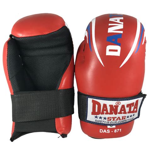 Перчатки для кикбоксинга Danata star, M, Натуральная кожа, красный по ...