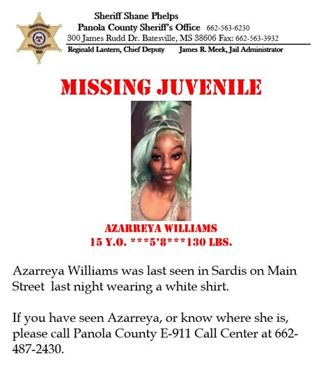 Canceled Missing Juvenile Located The Panolian