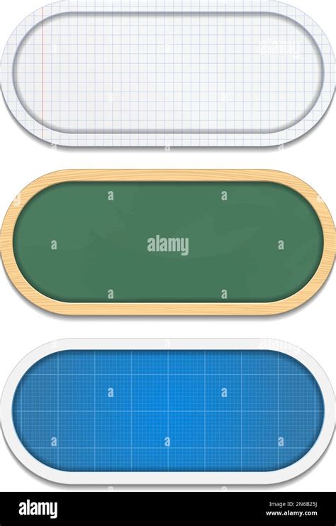 Set Of Education Banners Paper Blackboard And Blueprint Vector