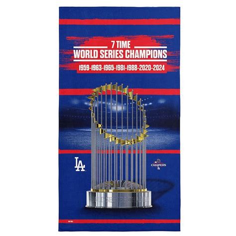 Los Angeles Dodgers Mlb 2024 World Series Multi Champions 30 X 60
